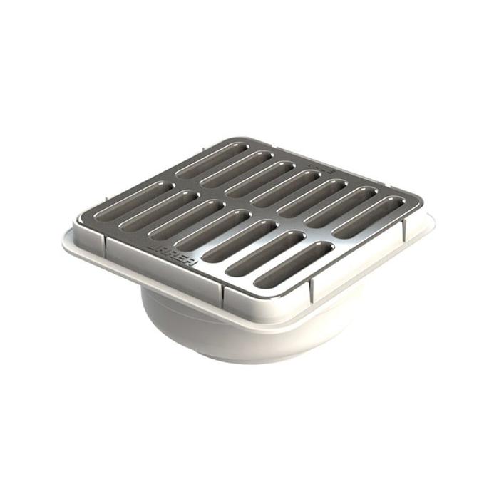 Coladera Universal PVC 4 Cuadrada Rejilla Cromada 100 mm [3010100113190 ...