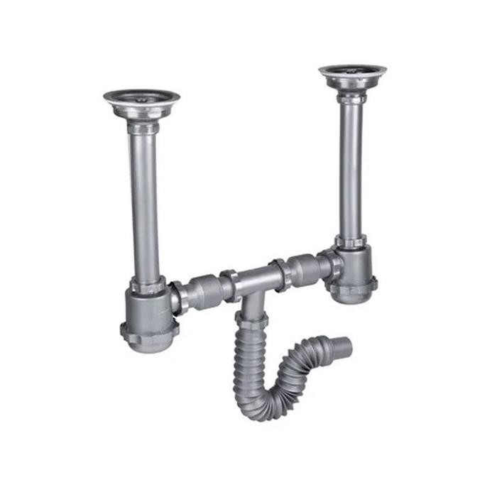 Cespol Pvc Flexible Gris Doble Bote Grande y Contracanasta ...